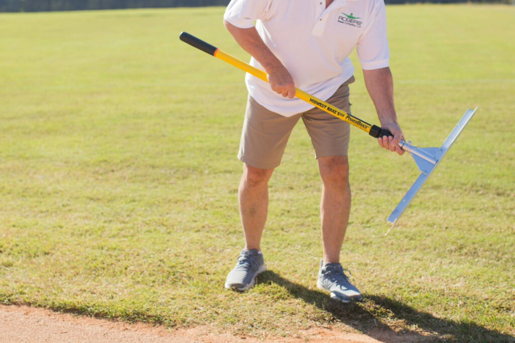 Telescopic Baseball Infield Rake - Rogers Base Company